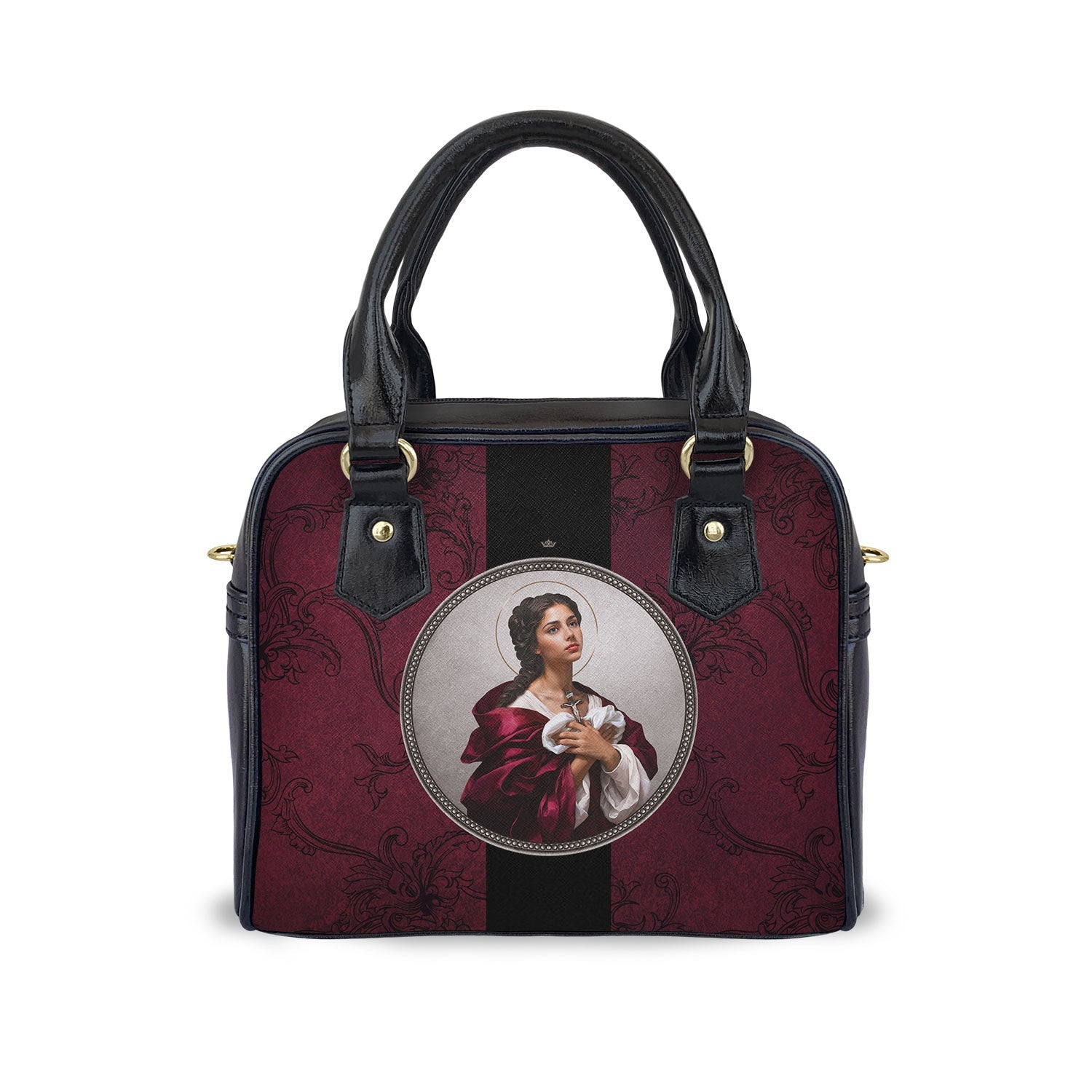 St. Agatha Medallion Handbag (Floral Patina)