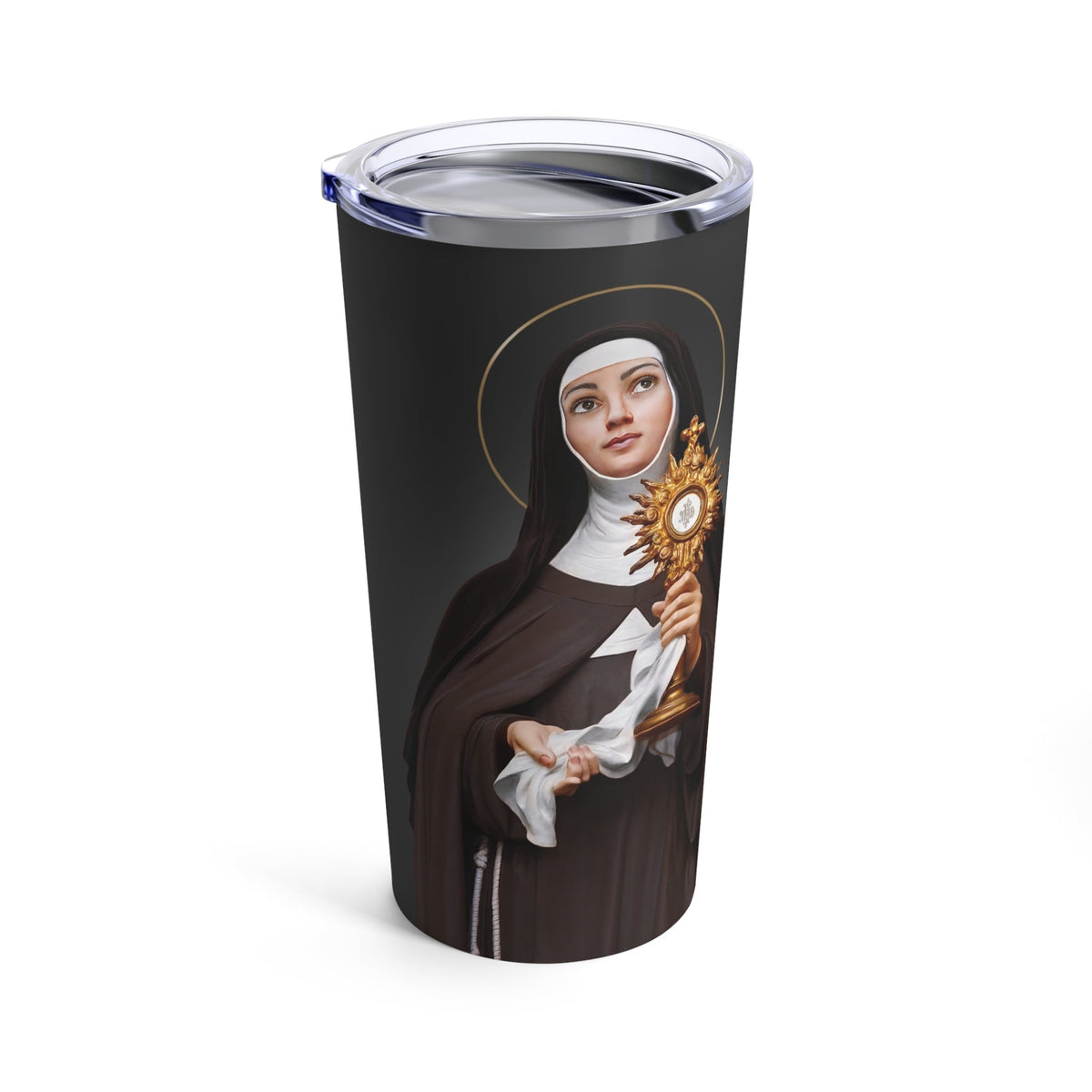 St. Clare of Assisi Lord's Prayer Tumbler (Ash 20 oz)