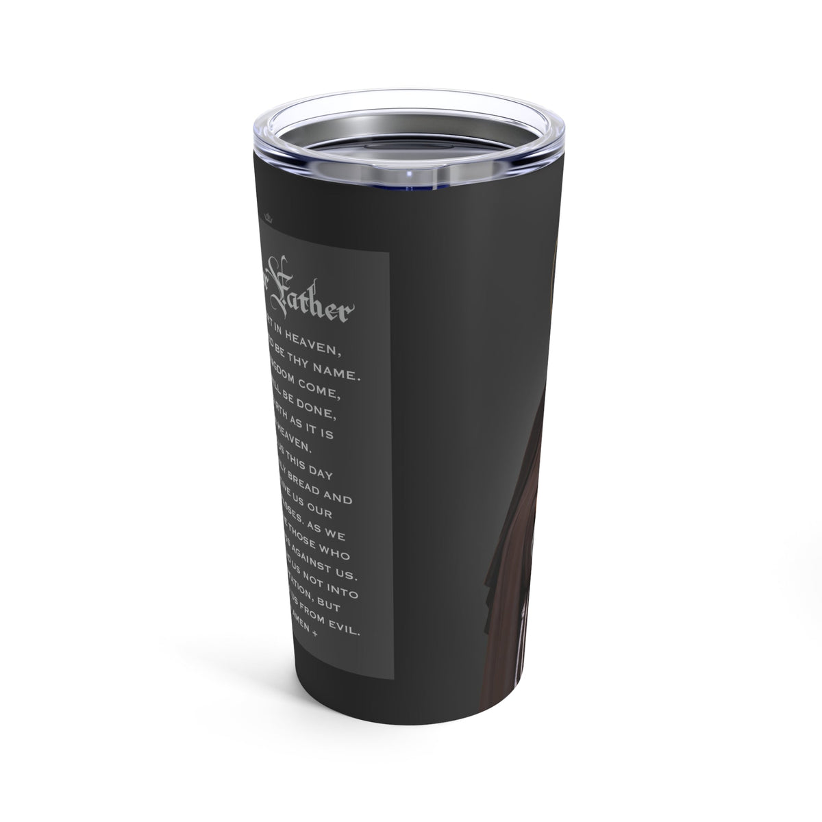St. Clare of Assisi Lord's Prayer Tumbler (Ash 20 oz)